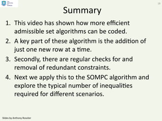 predictive control with constraints 5-14 - alternative admissible set algorithms.pptx