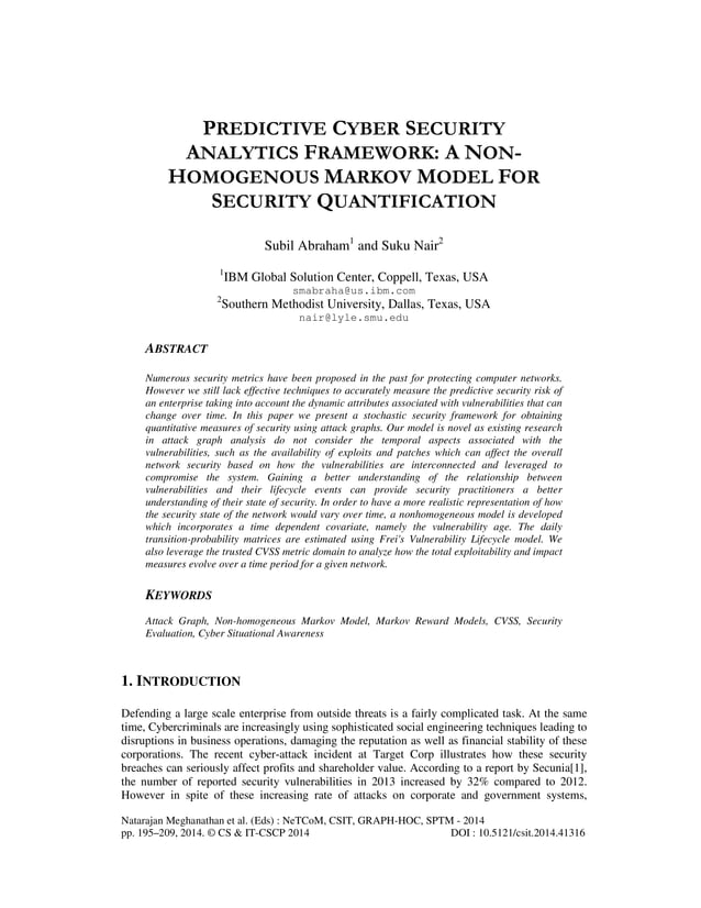 Predictive cyber security | PDF