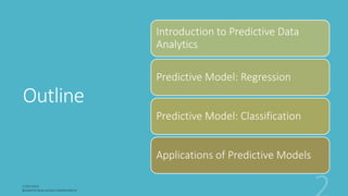 Predictive data analytics models and their applications | PDF