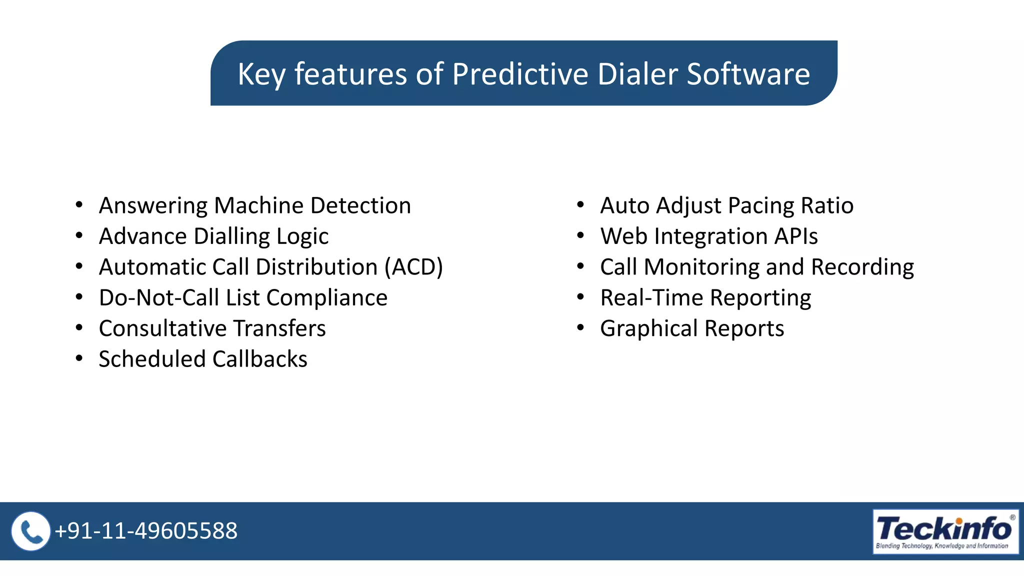 Outbound call center solution | Call center software- Teckinfo Solutions | PPTX | Web ...