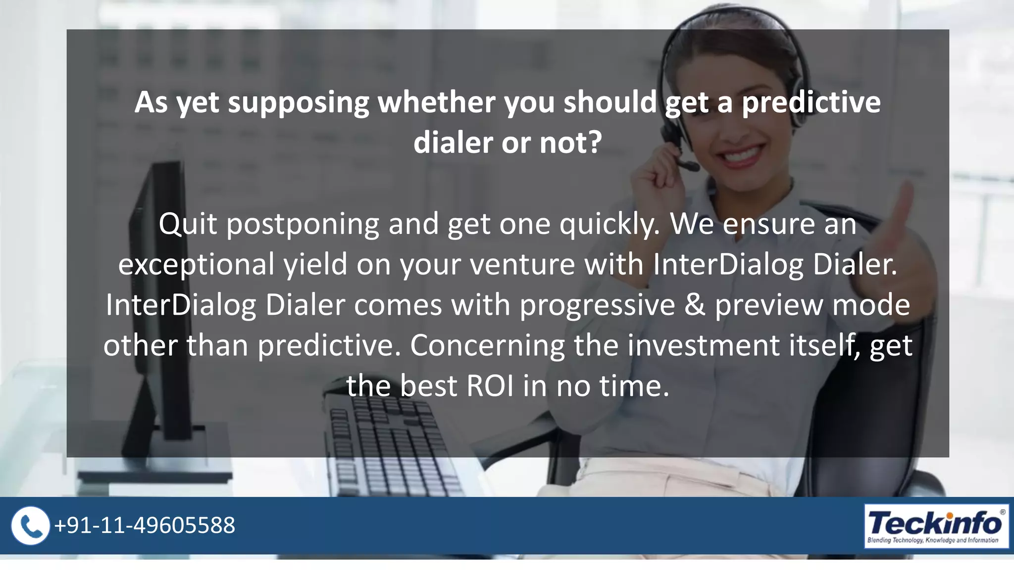 Outbound call center solution | Call center software- Teckinfo Solutions | PPTX | Web ...