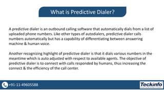 Outbound call center solution | Call center software- Teckinfo Solutions | PPT