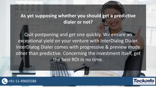 Outbound call center solution | Call center software- Teckinfo ...