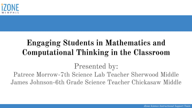 Engaging Students in Mathematics and Computational Thinking in the Classroom | PPT