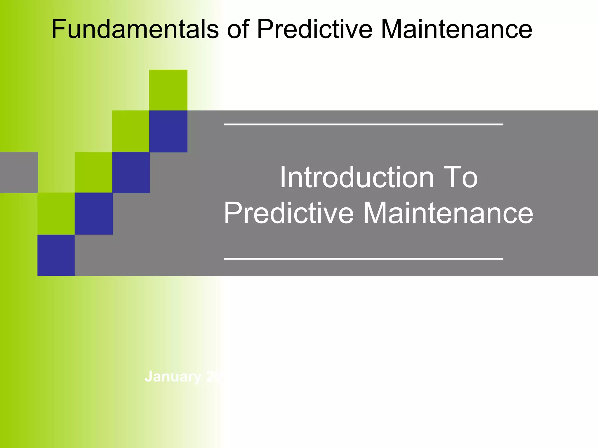 Predictive maintenance | PPT
