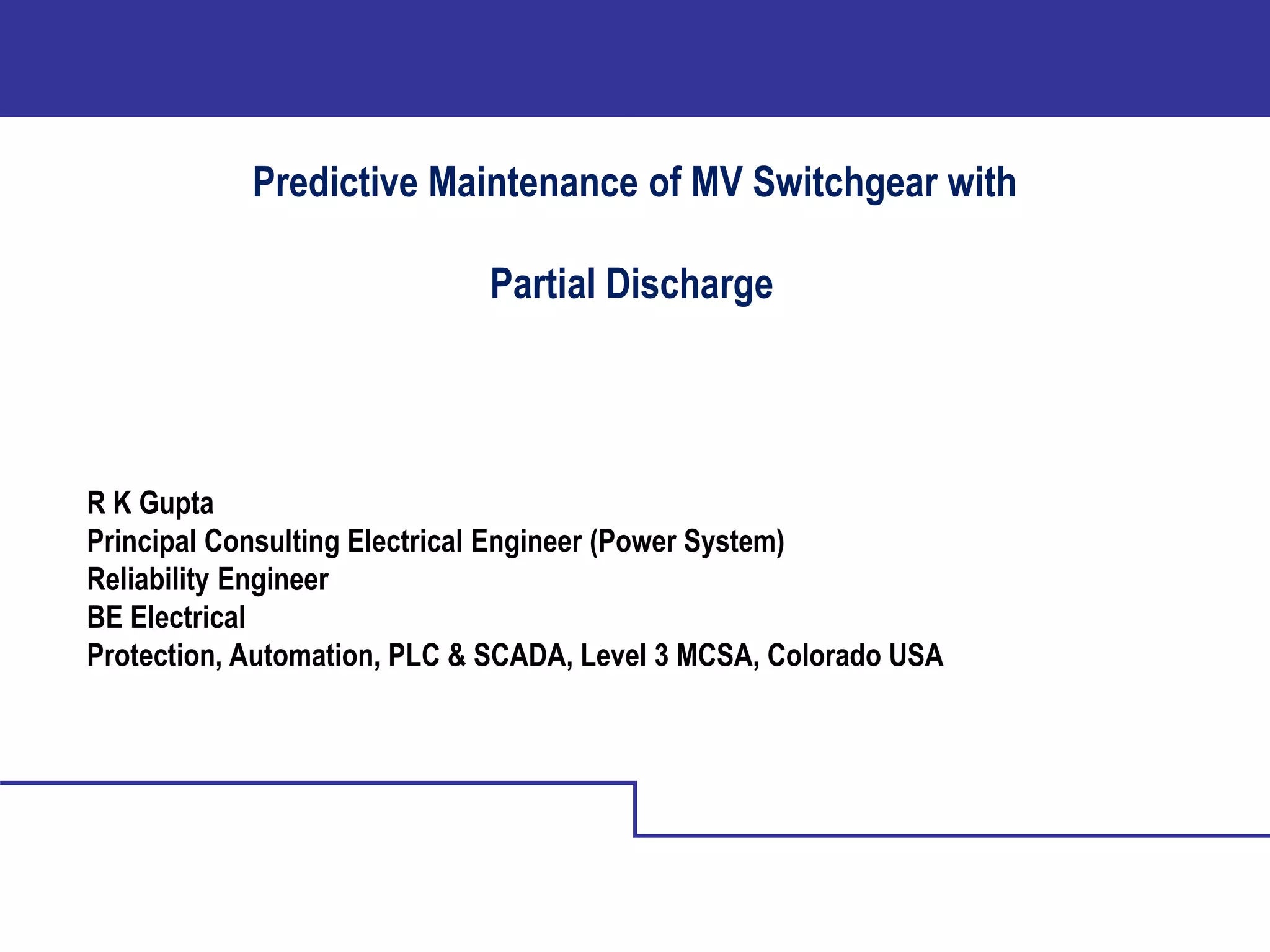 Partial Discharge Test - Switchgear | PPTX