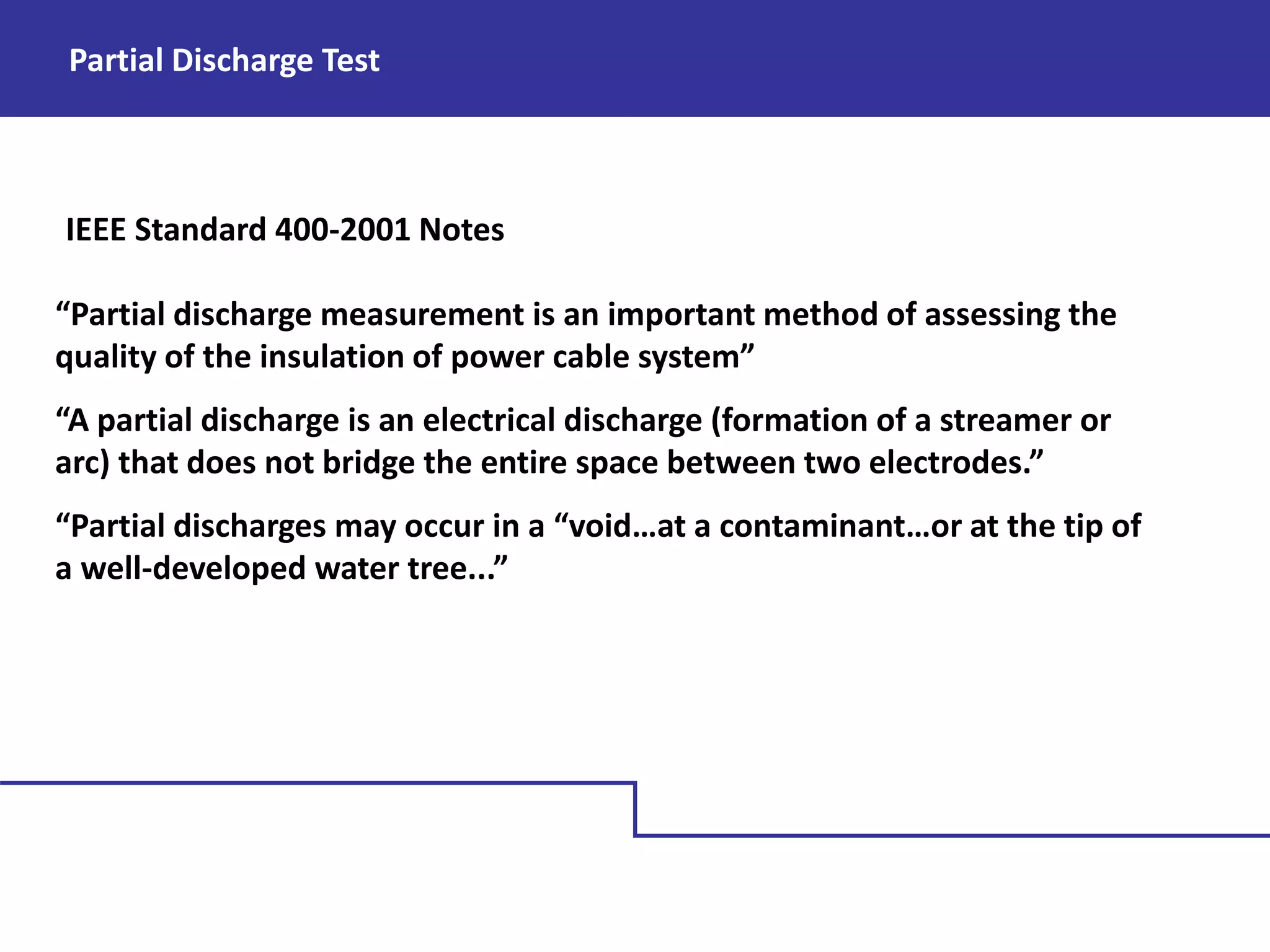 Partial Discharge Test - Switchgear | PPTX