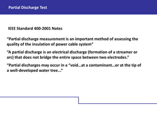 Partial Discharge Test - Switchgear | PPTX