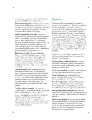Predictive Maintenance Solution for Industries - Cyient | PDF