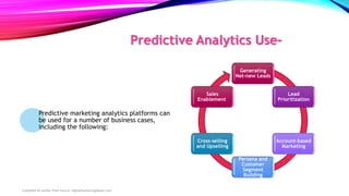 Predictive Marketing Analytics | PPTX