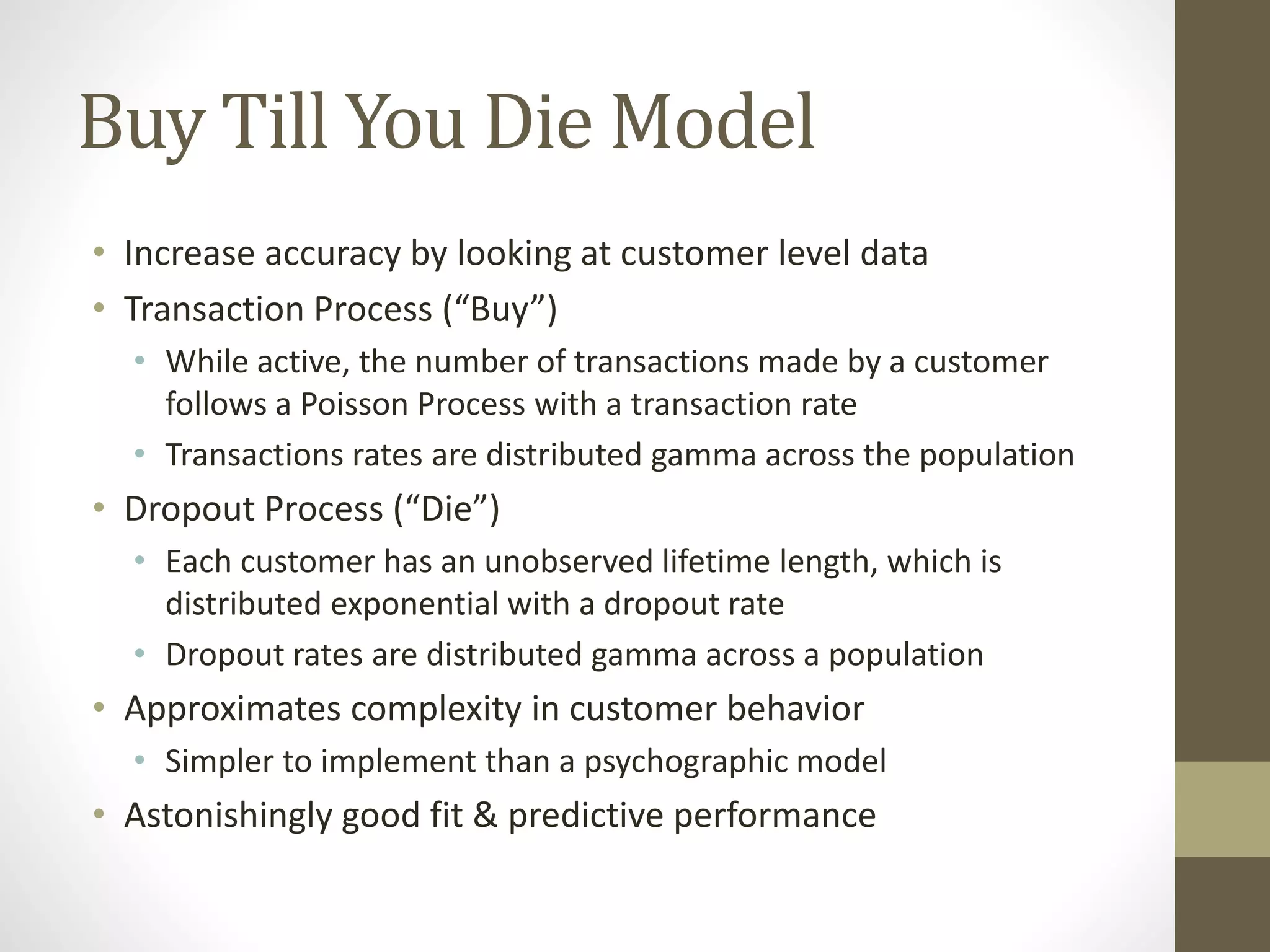 Predictive modeling for lifecycle marketing | PPT