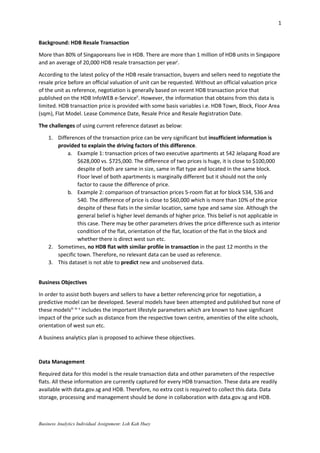 Predictive modeling for resale hdb evaluation price | PDF