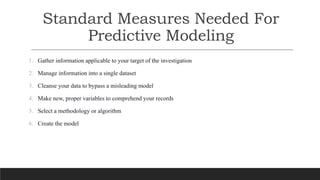 Predictive Modeling Procedure | PPT