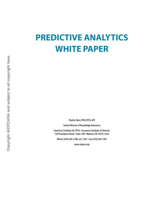Predictivemodelingwhitepaper 2 | PDF