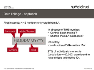 Predictive Models for Health and Social Care: A feasability study | PPT