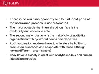 Predictive or retroactive audit slides | PPTX