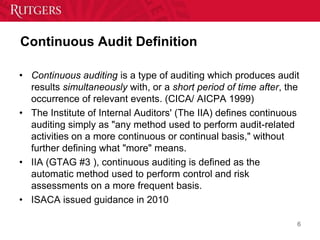 Predictive or retroactive audit slides | PPTX
