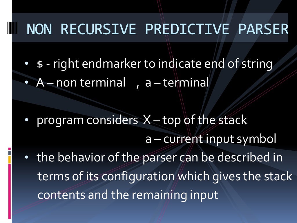 Predictive Parser