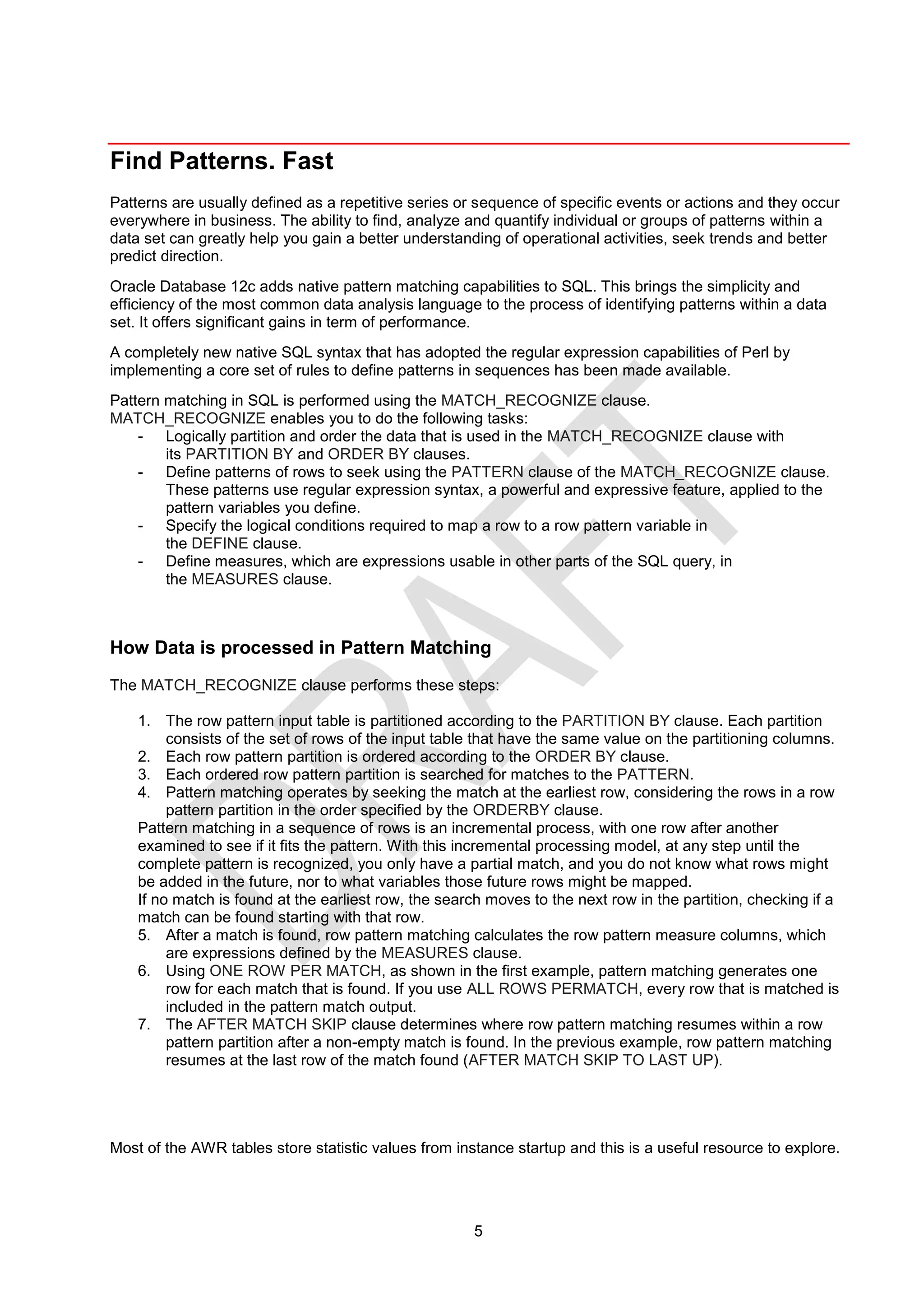 Predictive Performance Analysis Using Sql Pattern Matching Pdf