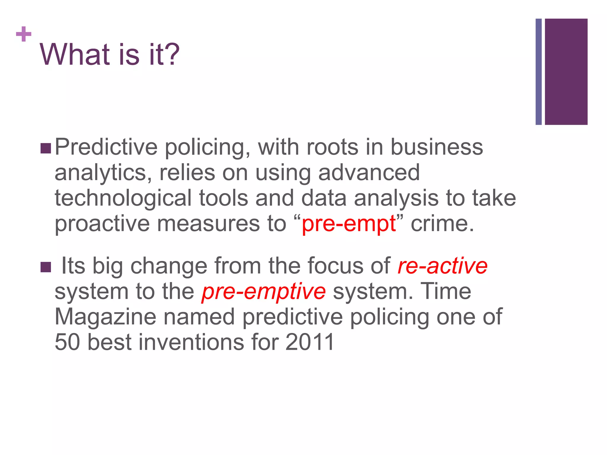 Predictive policing computational thinking show and tell | PPTX