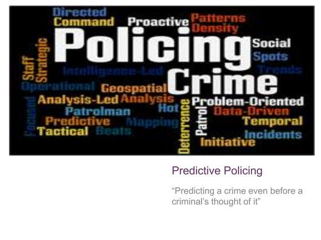 Predictive policing computational thinking show and tell | PPTX | Crime ...