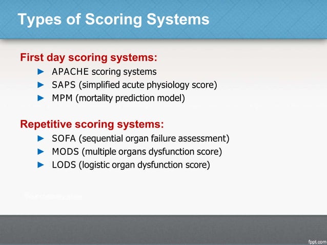predictive scoring system in icu (1).pptx | Lung and Respiratory Health ...