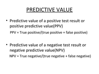 Predictive value and likelihood ratio | PPT