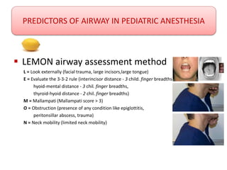 Predictors of airway in pediatric anesthesia podgorica 2014 | PPTX