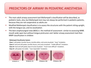 Predictors of airway in pediatric anesthesia podgorica 2014 | PPTX