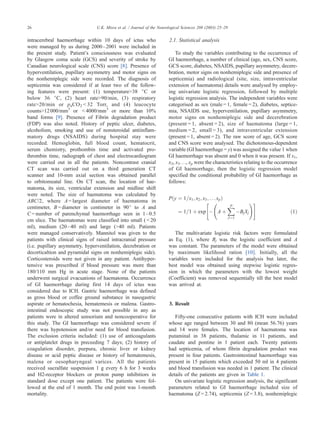 Predictors of gastrointestinal bleeding in acute intracerebral ...