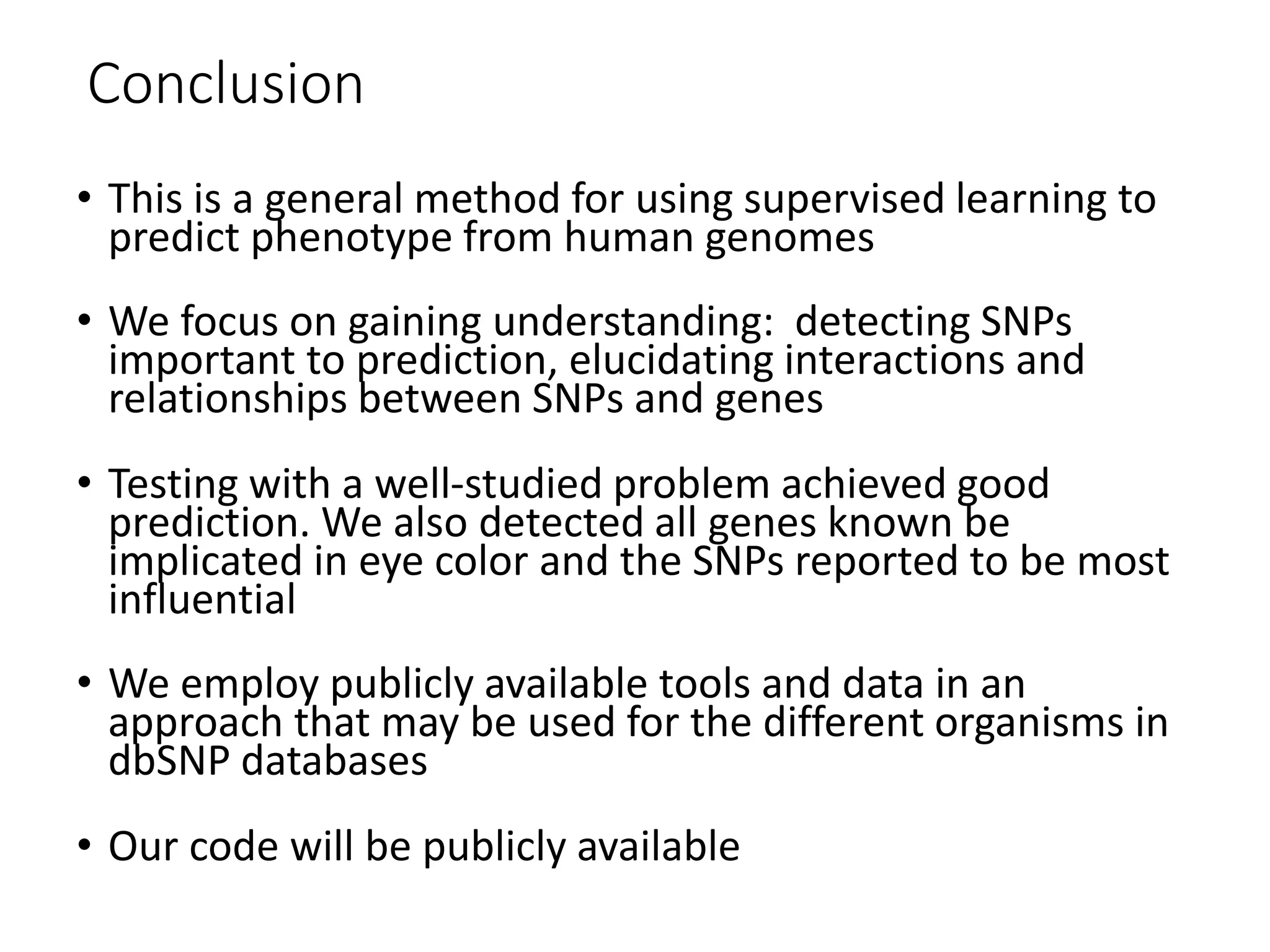 Predicting phenotype from genotype with machine learning | PPT