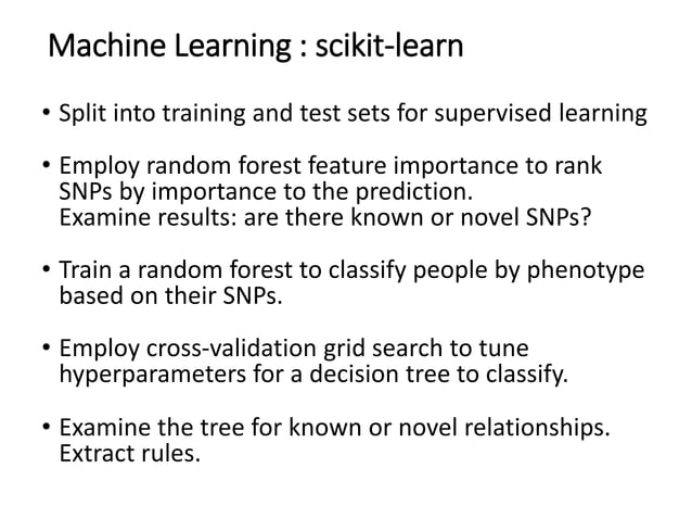 Predicting phenotype from genotype with machine learning | PPT