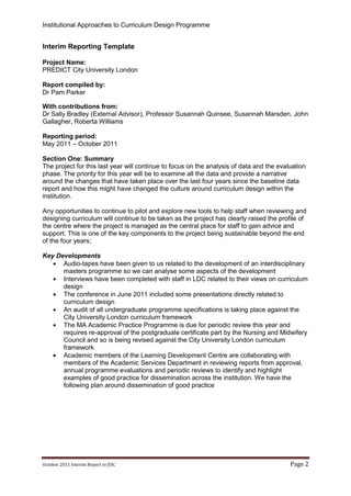 PREDICT Project Interim Report Oct 2011 | PDF | Education industry ...