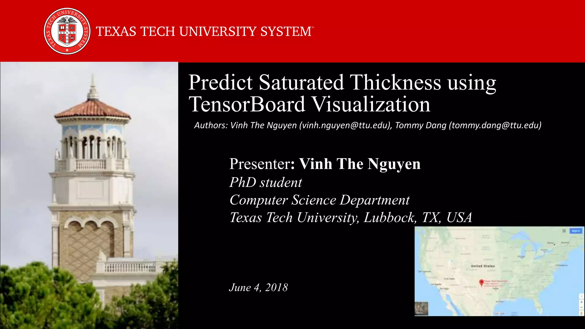Predict Saturated Thickness Using Tensor Board Visualization Pptx Agriculture Industries