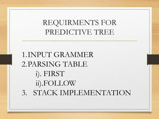 Predictve parsing | PPTX