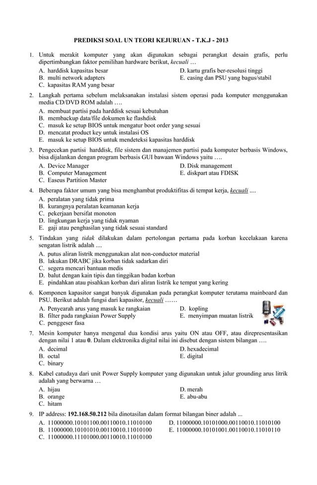 Latihan Ujian Teori TKJ | PDF