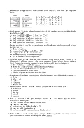 Latihan Ujian Teori TKJ | PDF