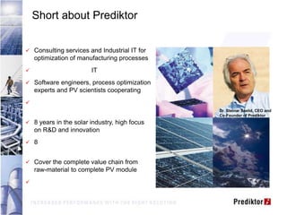 Process visibility and PV value chain optimization | PPT