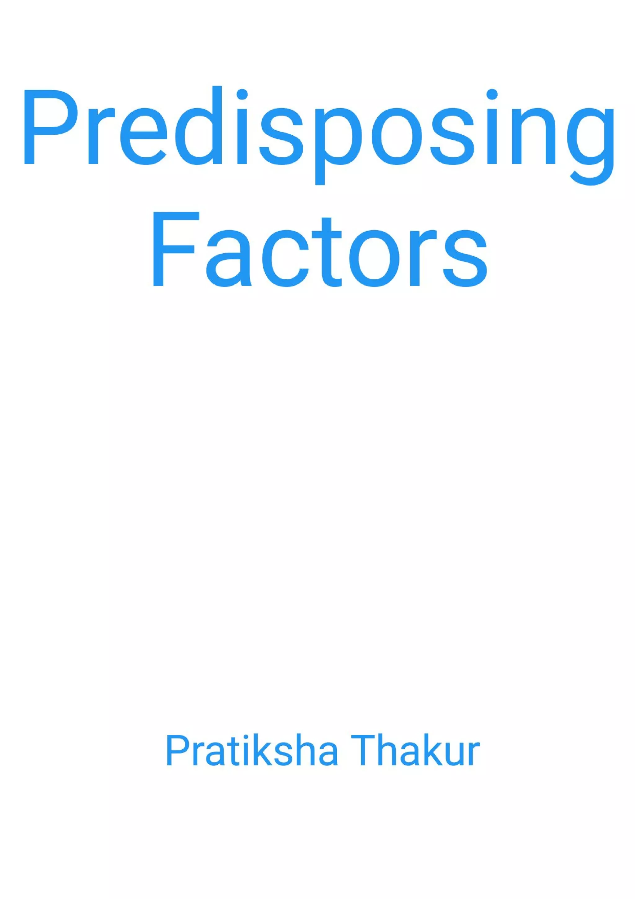 Predisposing Factors for Drug Interactions | PDF | Chemistry | Science