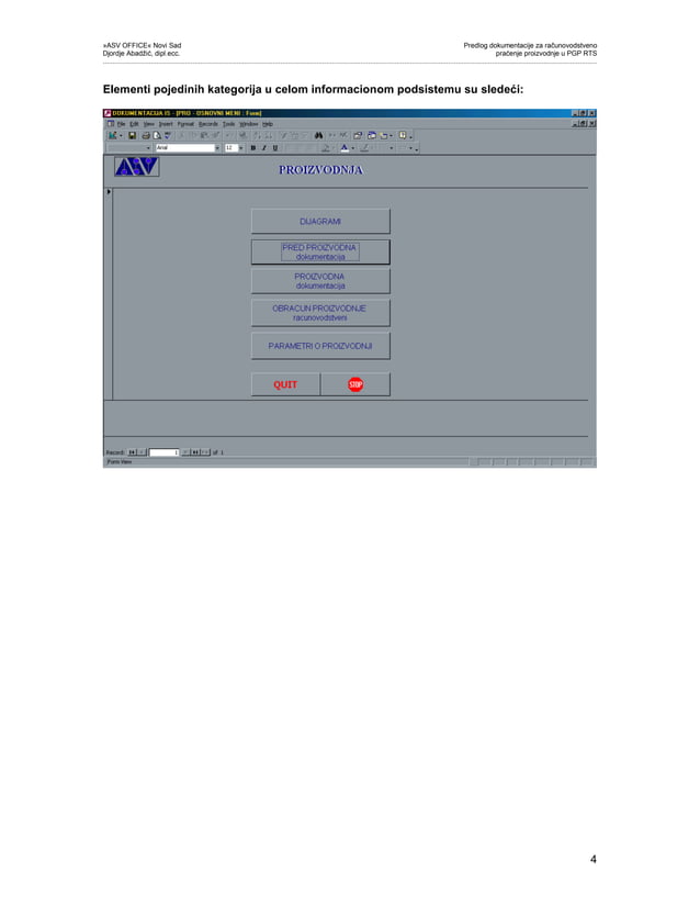 Predlog dokumentacije pp pgp rts | PDF