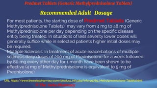 Predmet Tablets (Generic Methylprednisolone Tablets) | PDF