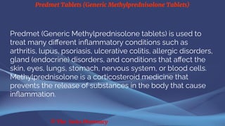Predmet Tablets (Generic Methylprednisolone Tablets) | PDF