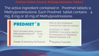Predmet Tablets (Generic Methylprednisolone Tablets) | PDF