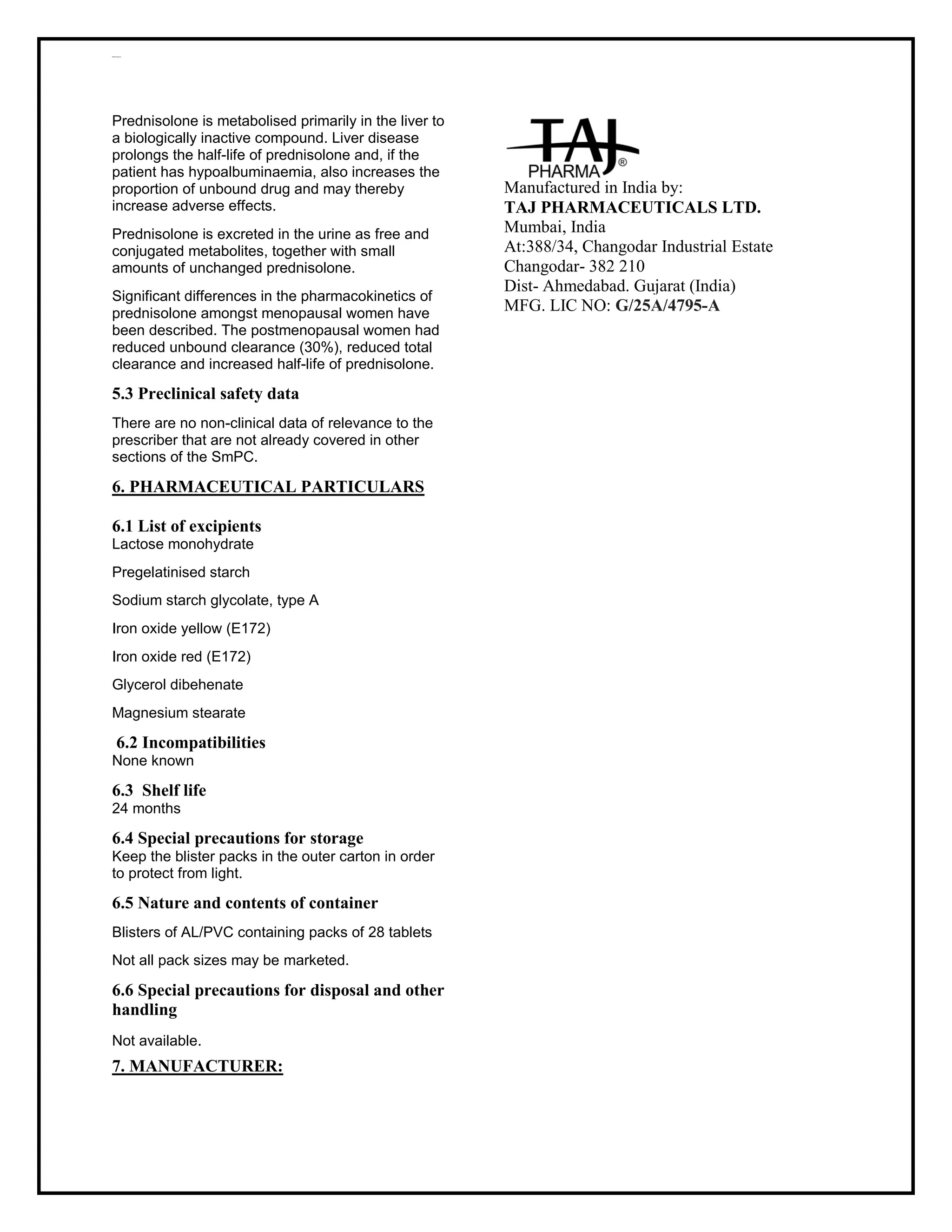 Prednisolone 10mg tablets smpc taj pharmaceuticals | PDF