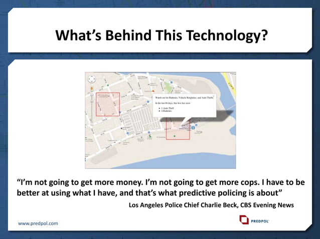 PredPol: How Predictive Policing Works | PPTX | Crime & Harmful Acts to ...