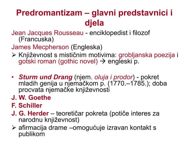 Predromantizam i romantizam | PPTX