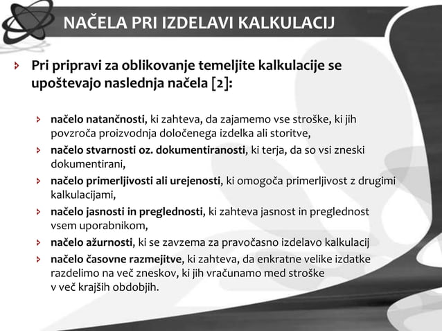 Predkalkulacije in Kalkulacije | PPTX