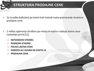 Predkalkulacije in Kalkulacije | PPTX