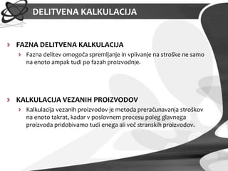 Predkalkulacije in Kalkulacije | PPTX