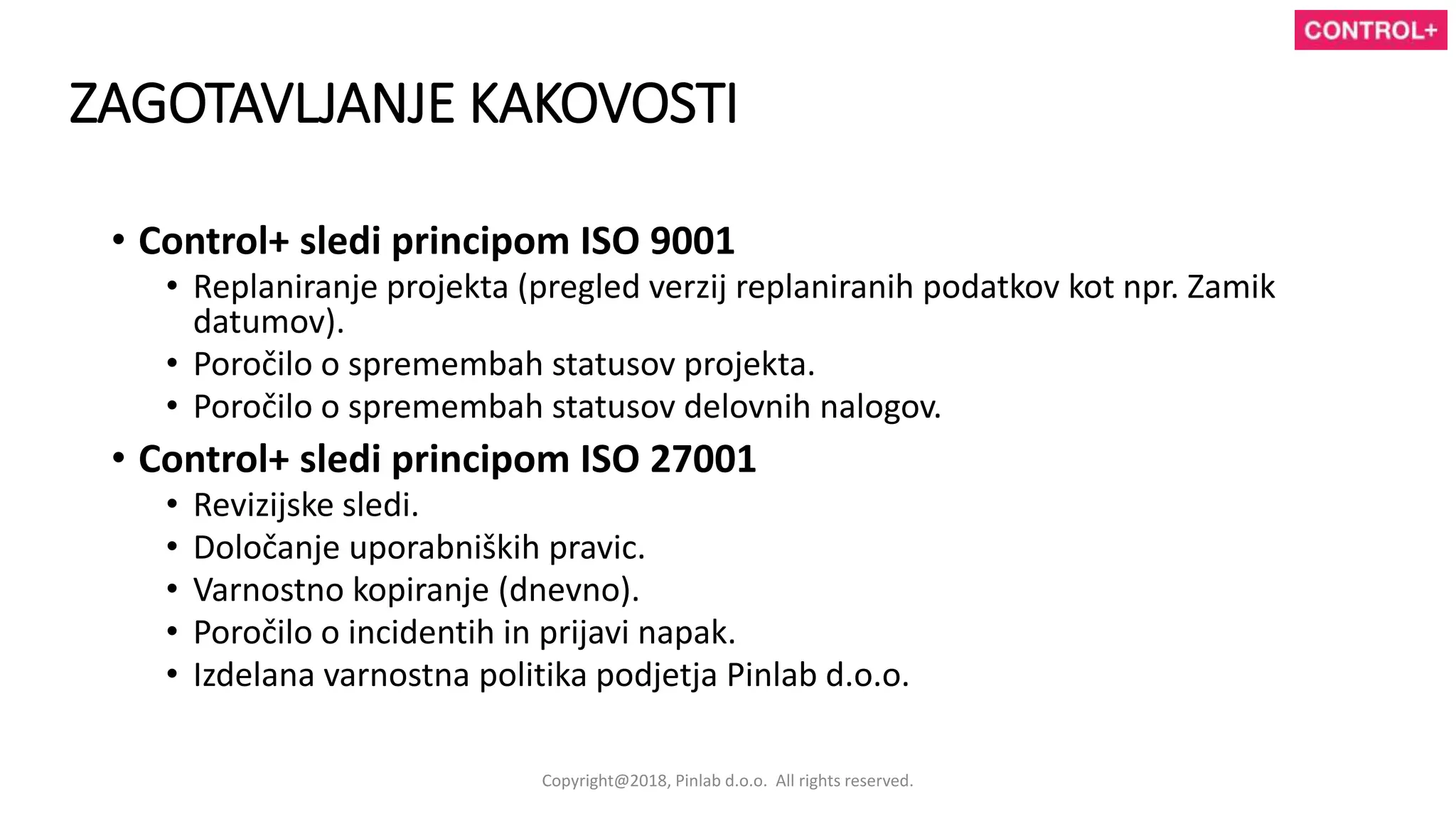 Predstavitev Control+ new intelligent management tool with live Gantt ...
